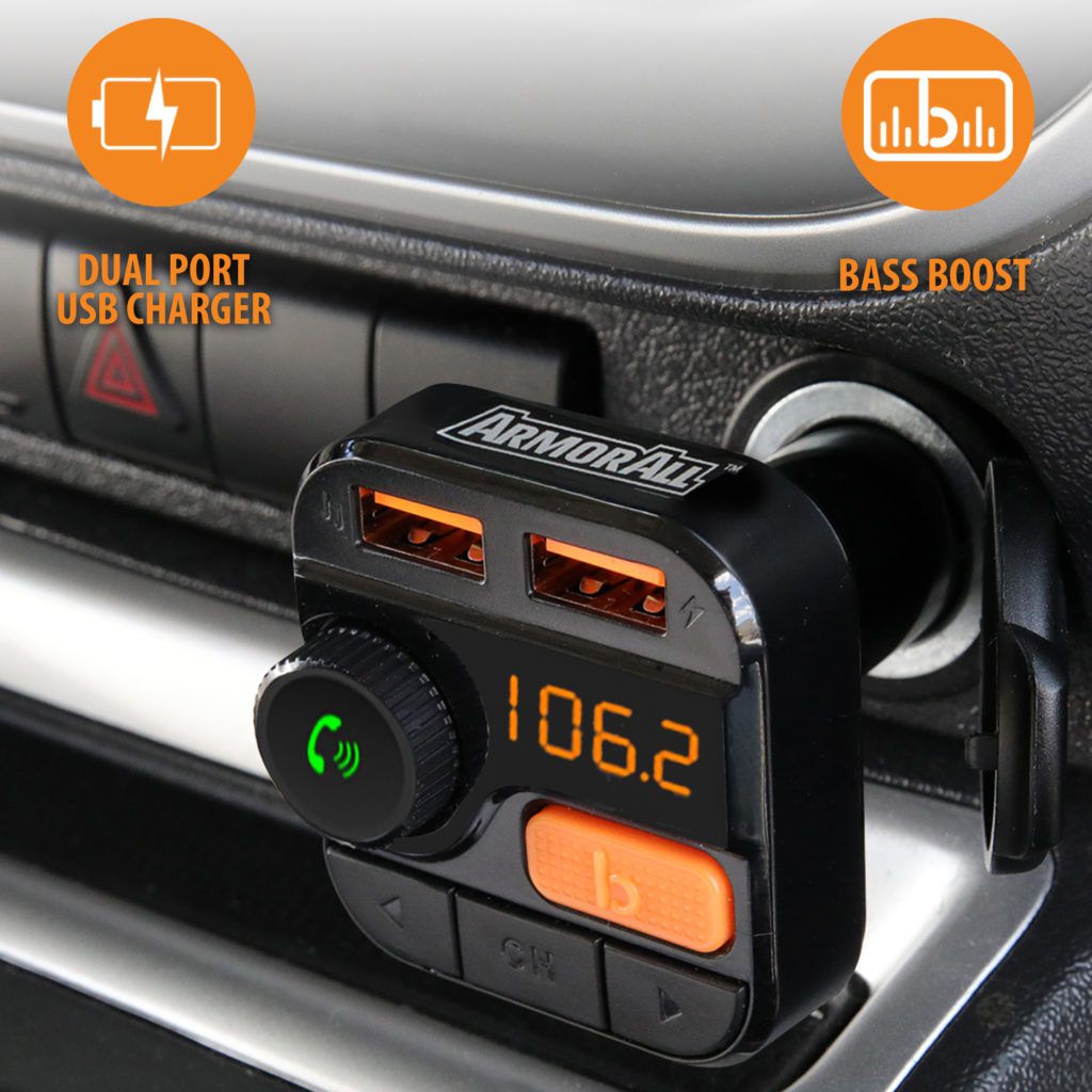 3.4Amp Bluetooth FM Transmitter & Car Charger - Armor All 3.4Amp Bluetooth FM Transmitter & Car Charger - Armor All