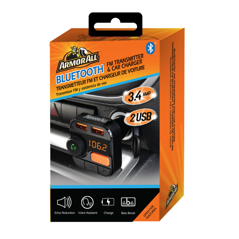 3.4Amp Bluetooth FM Transmitter & Car Charger - Armor All 3.4Amp Bluetooth FM Transmitter & Car Charger - Armor All